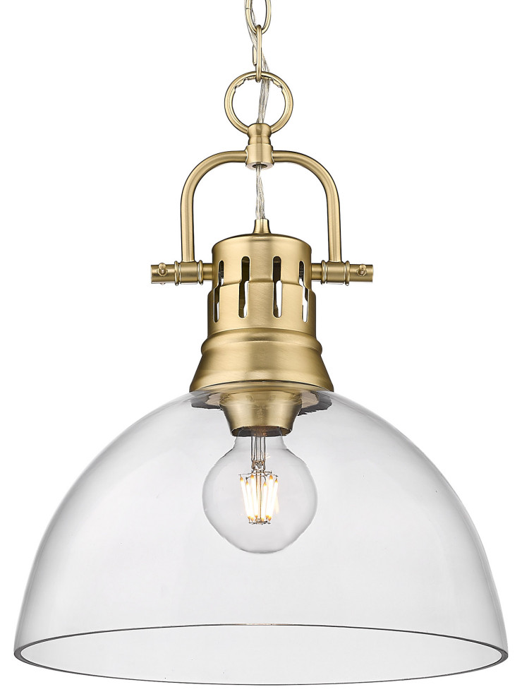 Golden Lighting Duncan Pendant With Chain Brushed Champagne Bronze ...