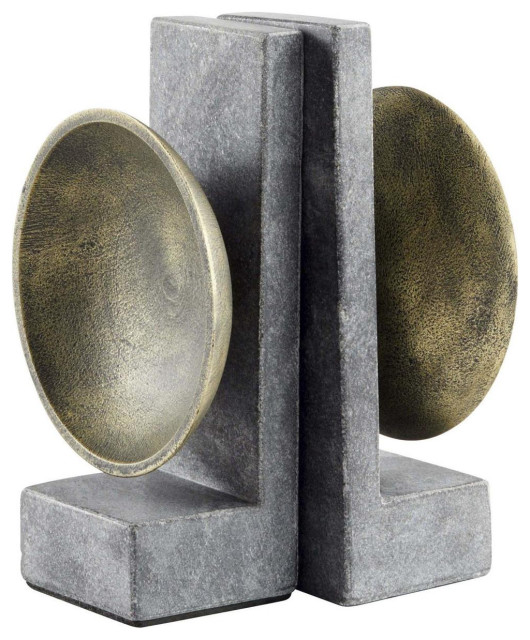 Taal Bookend, Black and Brass - Contemporary - Bookends - by Lighting ...