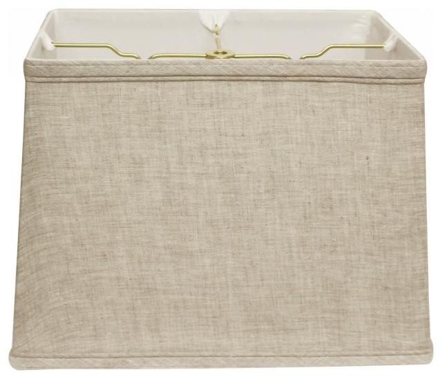 16" Cream Throwback Rectangle Linen Lampshade - Transitional - Lamp Shades - by HomeRoots | Houzz