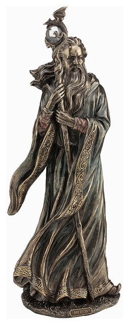 Merlin, Myth and Legend Statue - Traditional - Decorative Objects And ...