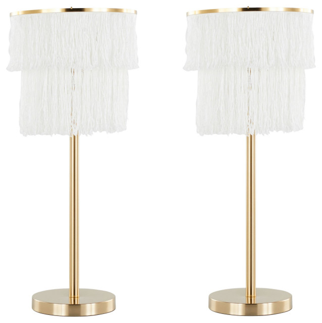 Fringe 25" Metal Buffet Lamp, Set of 2 - Transitional - Lamp Sets - by ...