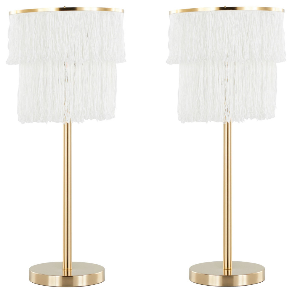 Fringe 25" Metal Buffet Lamp, Set of 2 - Transitional - Lamp Sets - by ...