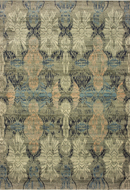 Oriental Weavers Raleigh 2333Y Ivory/Grey Area Rug, 2'3"x7'6" Runner ...