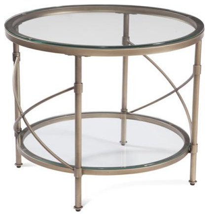 Harrison Round End Table - Antique Gold - Transitional - Side Tables ...