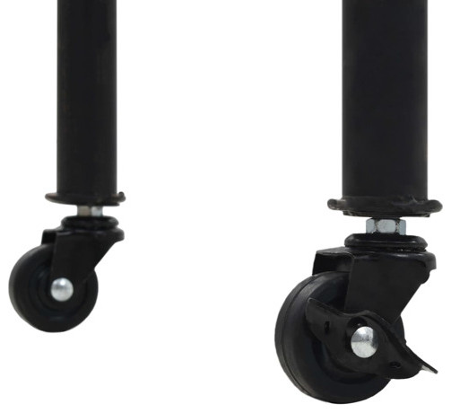 vidaXL Console Table with Castors Side Table Entryway Table Solid Wood ...