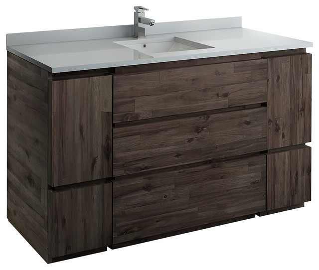 Fresca Formosa 59" Wall Hung Single Sink Modern Bathroom Cabinet ...