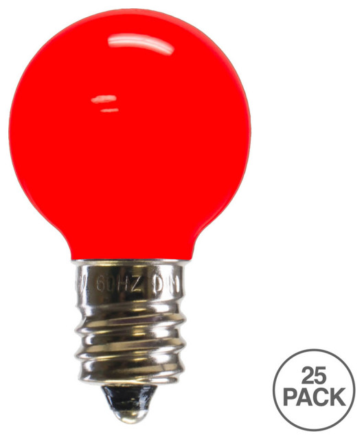 Vickerman xLEDCG33-25 G30 Red Ceramic LED Replacement Bulb, Pack of 25 ...