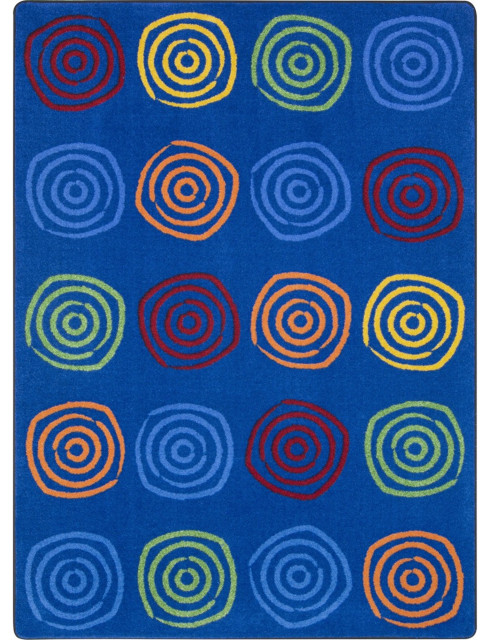 Simply Swirls 5'4" x 7'8" area rug in color Rainbow - Contemporary ...