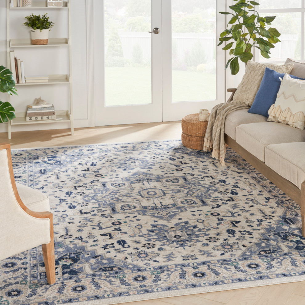 Nourison Passion PSN33 Area Rug, Ivory/Grey, 8' x 10' - Mediterranean ...