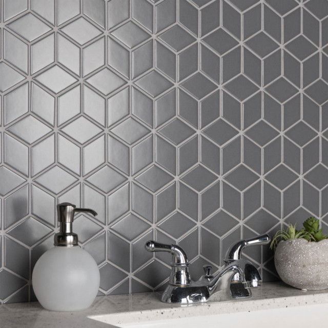 Metro Rhombus Mosaic Floor and Wall Tile - Contemporary - Mosaic Tile ...