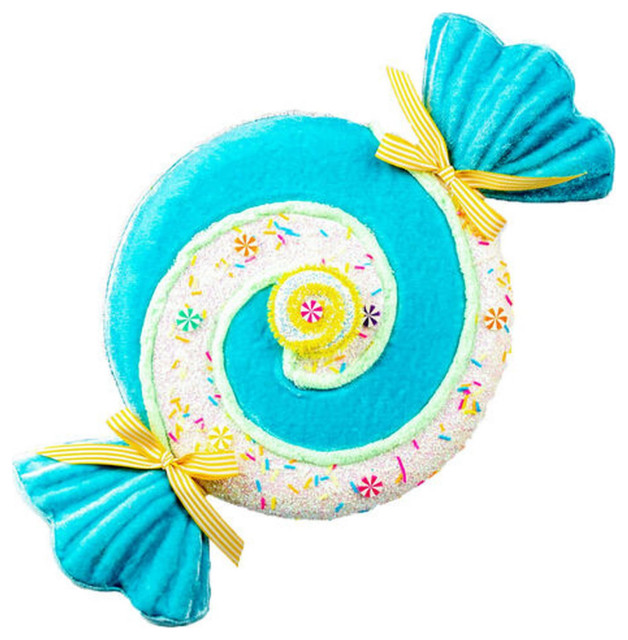 December Diamonds Candy Land 17In Teal Swirl Candy Wrapper ...