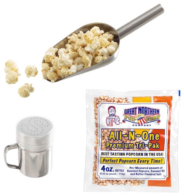 12-Pack of 4oz All-in-One Kernel Packets, Scoop,, Seasoning Shaker ...