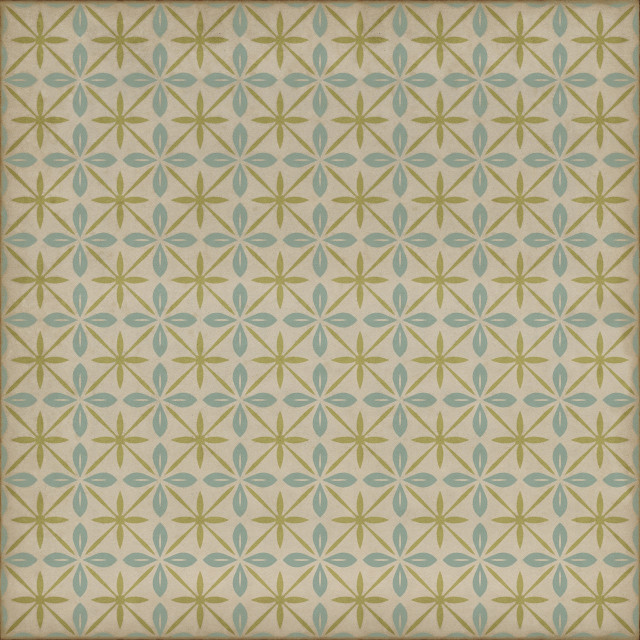 Pattern 81 Moms Kitchen 72x72 Vintage Vinyl Floorcloth - Contemporary ...