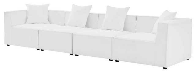 Lounge Sectional Sofa Set, Fabric, Gray, Modern, Outdoor Patio Cafe ...