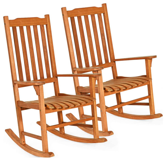 Set of 2 Porch Rocking Chair - Transitional - Outdoor Rocking Chairs ...