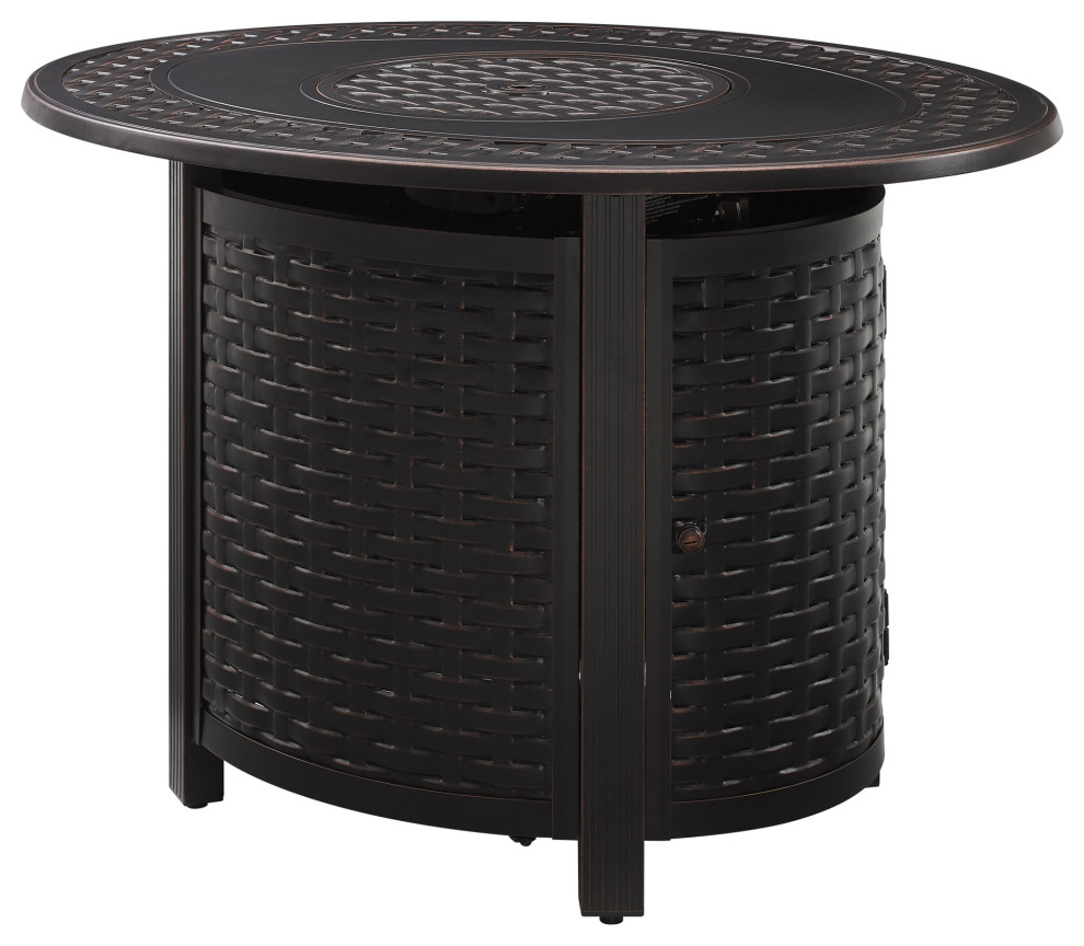 Davis Oval Aluminum LPG Fire Pit - Transitional - Fire Pits - by Fire ...