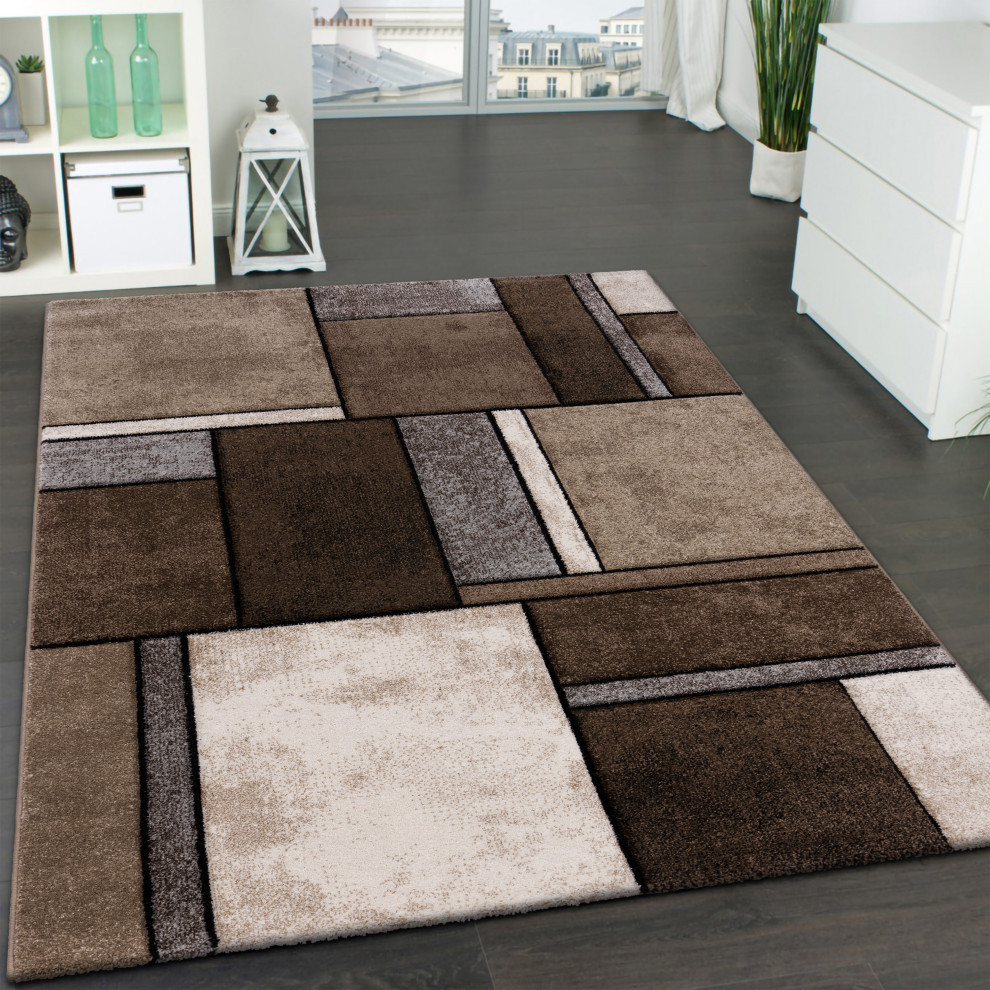 Modern Area Rug Geometric Pattern, 2'x3'7" - Contemporary - Area Rugs ...
