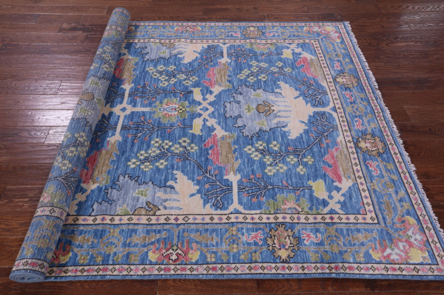 6' 1" X 9' 2" Hand Knotted William Morris Wool Rug - Q19281, 6' 1" X 9 ...