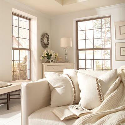 vinyl INTERIOR windows in clay not white??