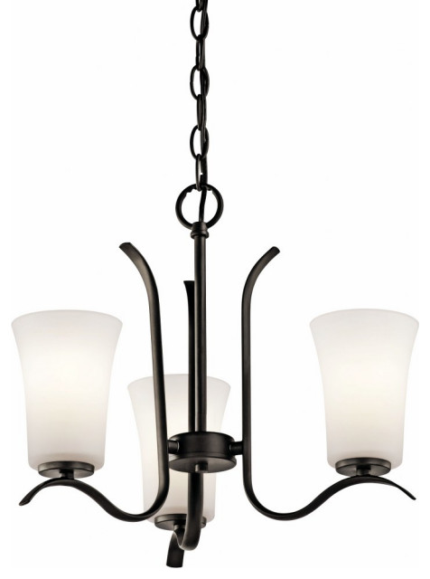 3 Light Contemporary Decorative Mini Chandelier Light Fixture Satin ...