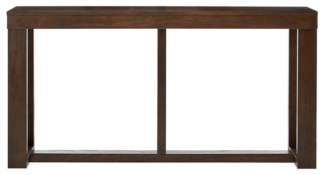 Modern Rectangular Sofa Table, Dark Brown - Transitional - Console ...