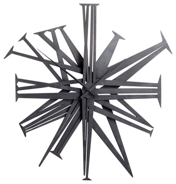 Cyan Design Numeral Clock Wall Art - Industrial - Metal Wall Art - by ...