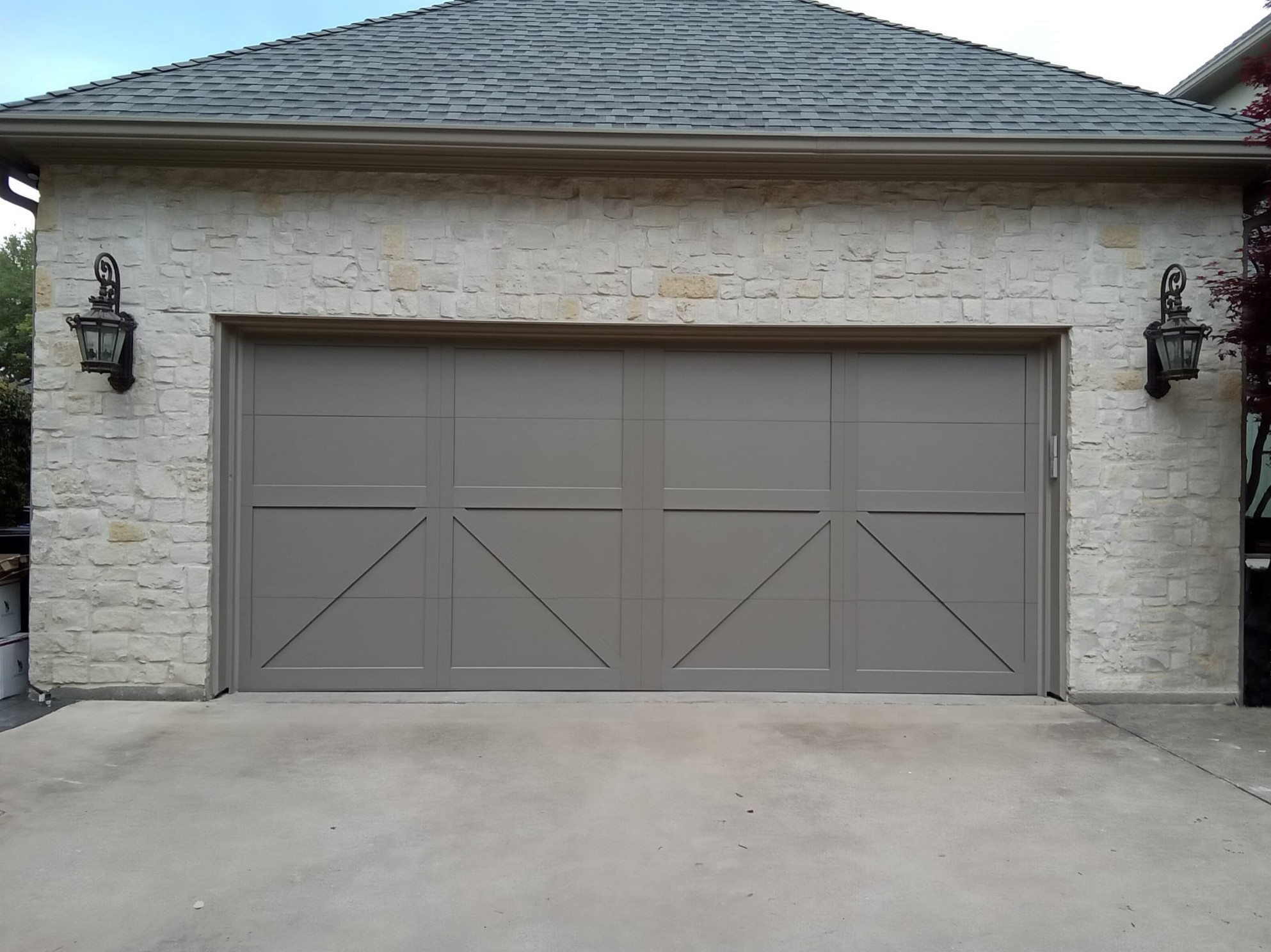 Sandstone Color Garage Door