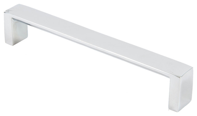 6" Modern Square Pull, Chrome - Contemporary - Cabinet And Drawer ...