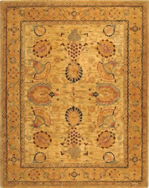Safavieh Taj Mahal TJM109B Ivory/Taupe Rug, 5'6"x8'6" - Traditional ...