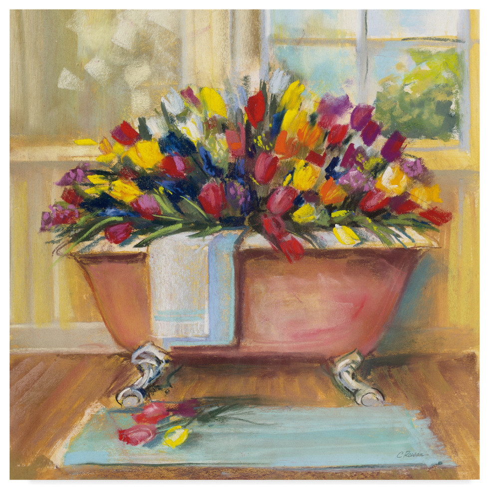 Carol Rowan 'Bathtub Bouquet II' Canvas Art, 24"x24" - Contemporary ...