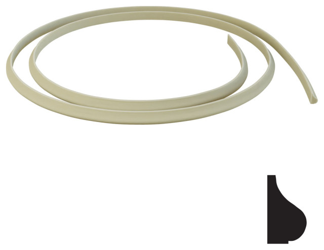 WM166 - 1 1/4"H x 11/16"D x 144"L Base Cap Flexible Moulding, 1 1/4"x11 ...