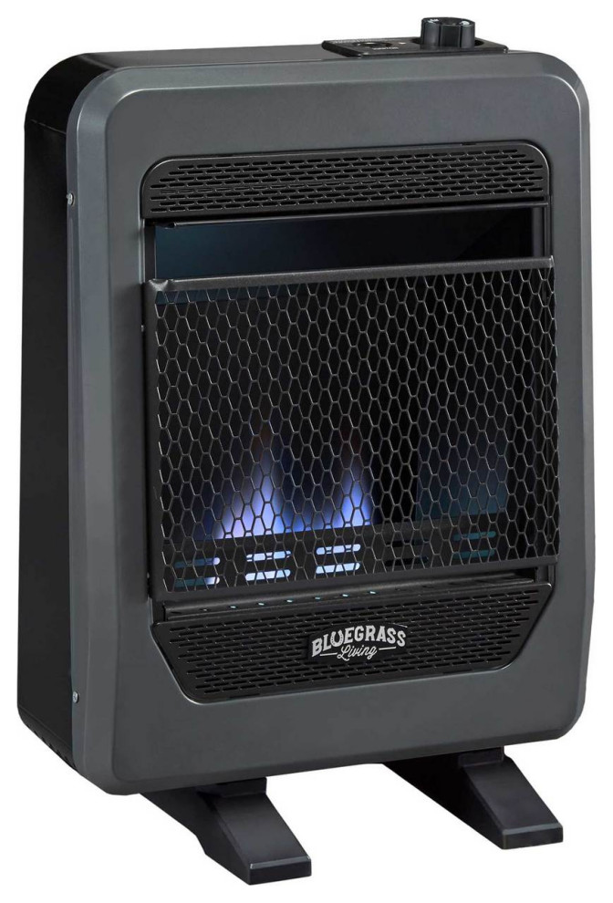 Bluegrass Living Natural Gas Vent Free Blue Flame Space Heater 10,000 ...