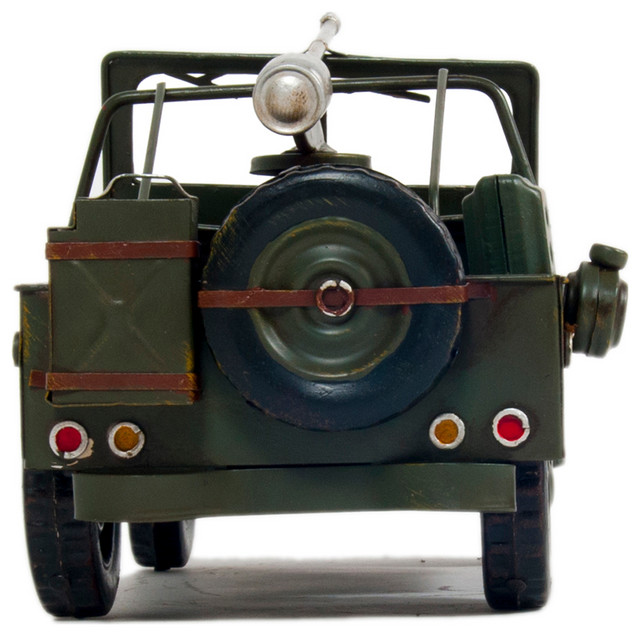 1941 WILLYS MB OVERLAND JEEP GREEN METAL HANDMADE scale model car ...