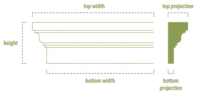 151" BW x 155" TP x 7 1/4"H x 1"P Traditional Crosshead With Bottom ...