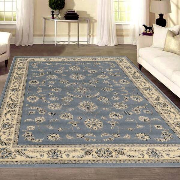 Radici 1596/5026/GREYBLUE Alba 9'10x12'10 Indoor Rectangular Area Rug ...