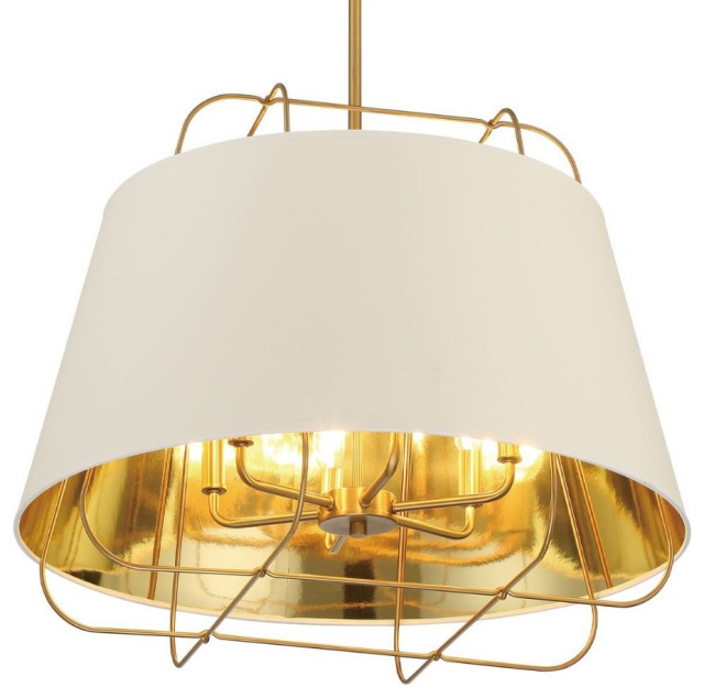 6 Light Pendant in Transitional Style - 24 Inches Wide by 18 Inches ...