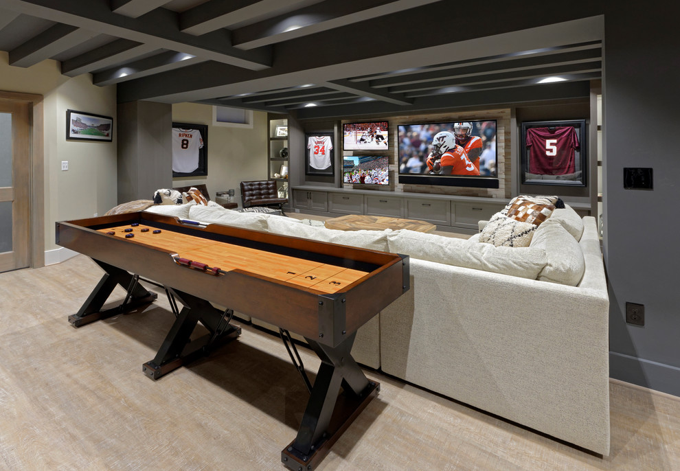 Industrial Chic Sports Enthusiast's Basement - Industrial - Basement ...