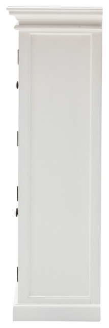 Classic White Two Level Storage Cabinet - Transitional - Storage ...