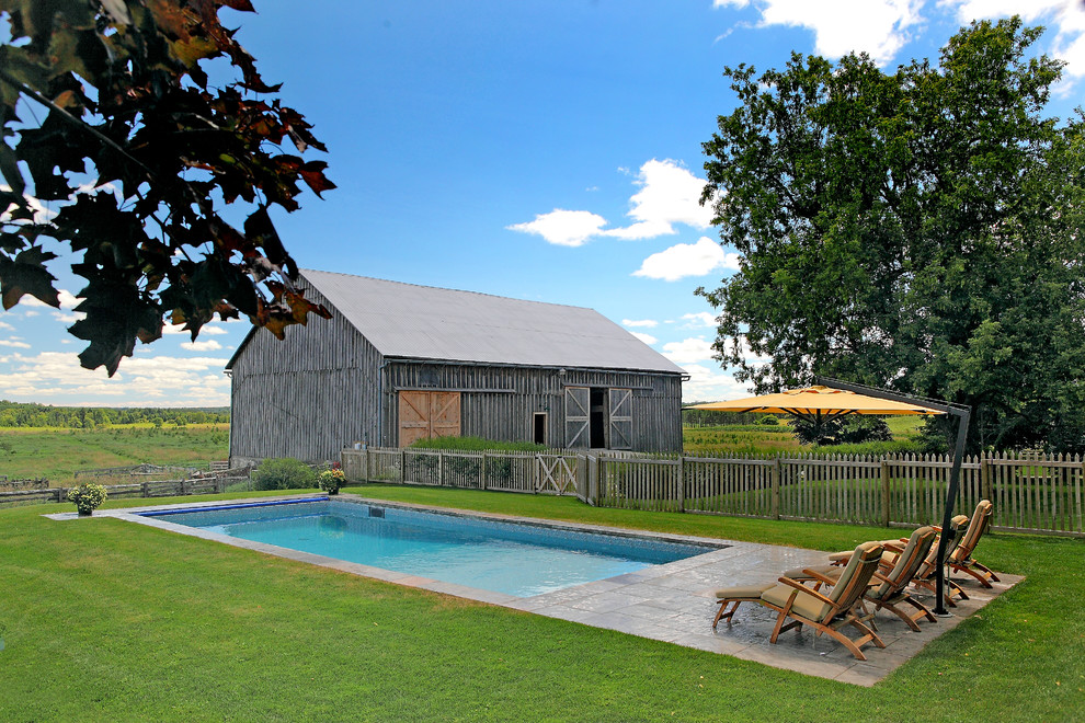 Vinyl-lined Pool Gallery - Farmhouse - Pool - Toronto - by Solda Pools Ltd.