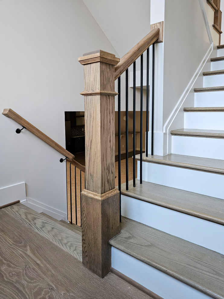 105_Modern and Bold U-Shaped Staircase, Vienna VA 22180 - Modern ...