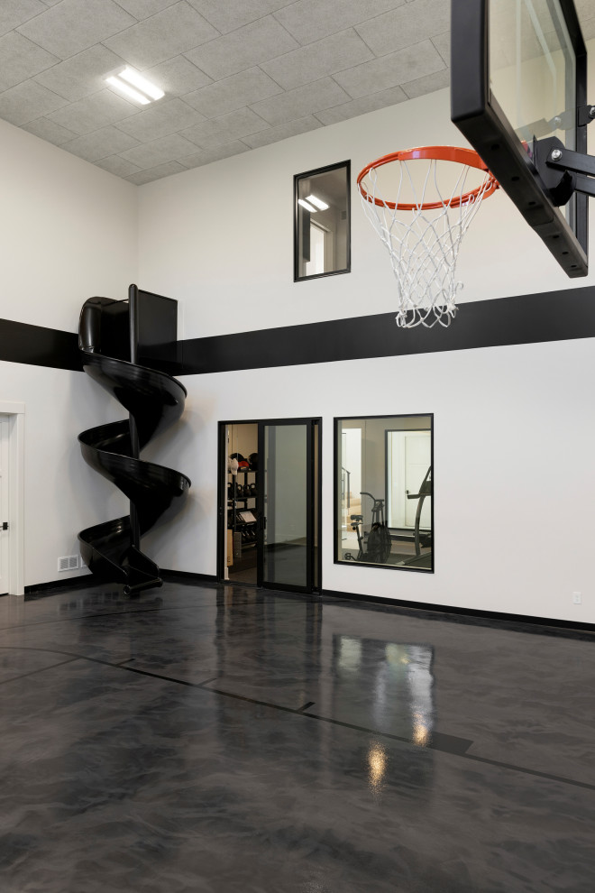 Tuckborough Urban Farmhouse - Home Gym - Minneapolis - by Swanson Homes ...