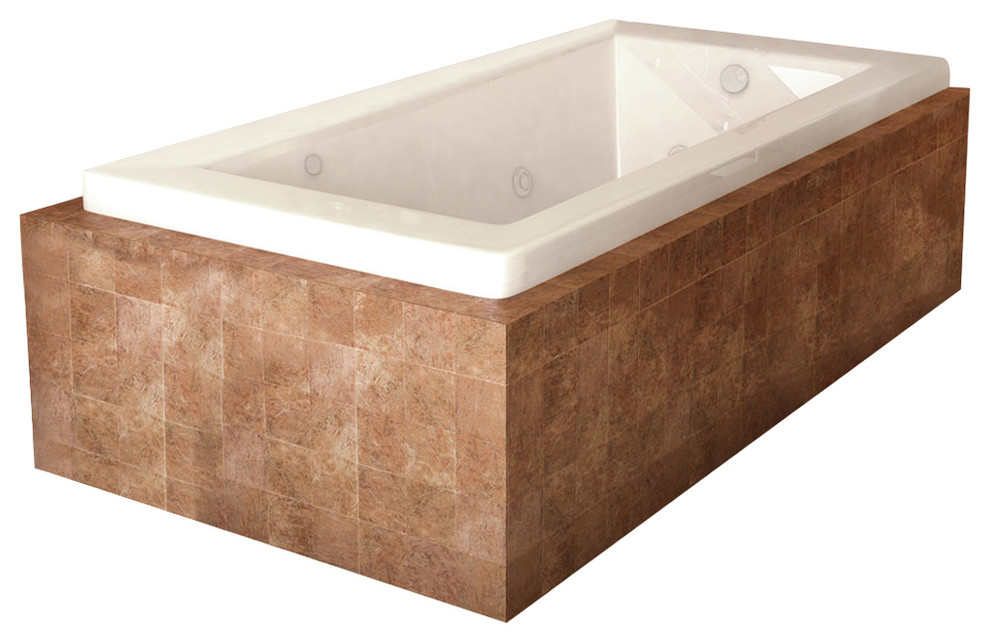 Whirlpools Venetian 42 x 72 Rectangular Whirlpool Jetted Bathtub, Left ...