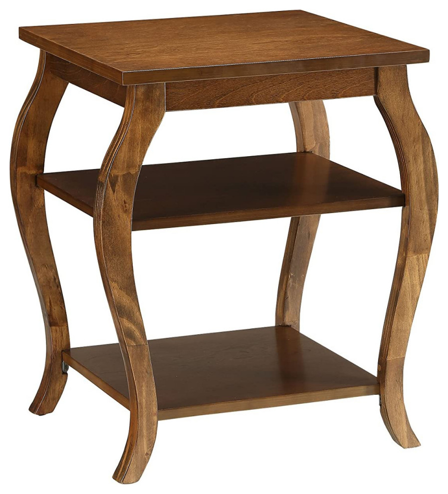 End Table with 2 Lower Shelves - Traditional - Side Tables And End ...