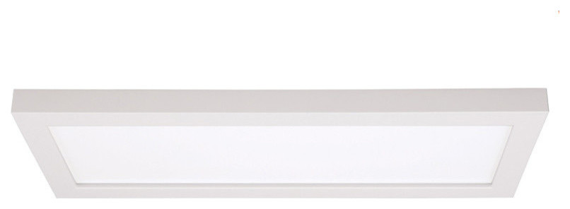 24W 18" x 7" Flush Mount LED Fixture - Rectangle Shape - White Finish ...