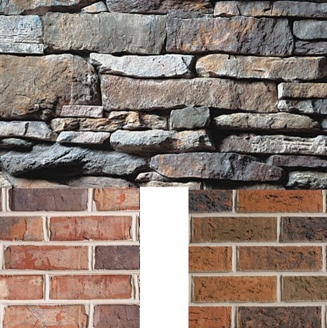 Matching brick with stone