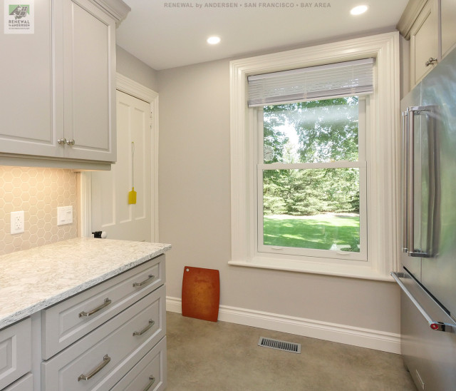 New Double Hung Window in Pretty Kitchen - Renewal by Andersen Bay Area ...