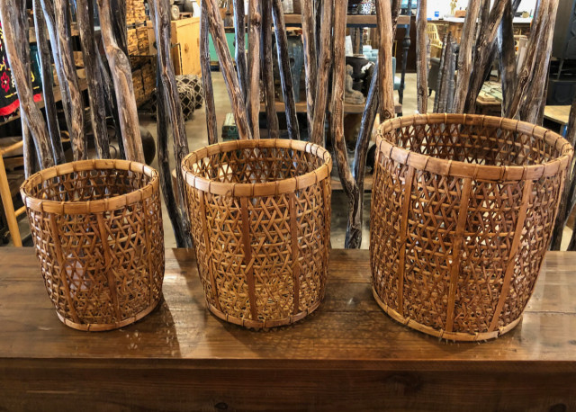 Bamboo Weave Basket Medium - Asian - Baskets - by Design Mix Furniture ...