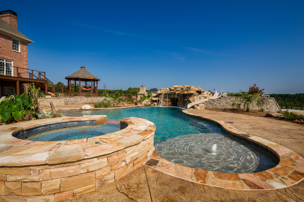 Monroe Georgia Oasis by White's Pools - Rustic - Pool - Atlanta - by ...