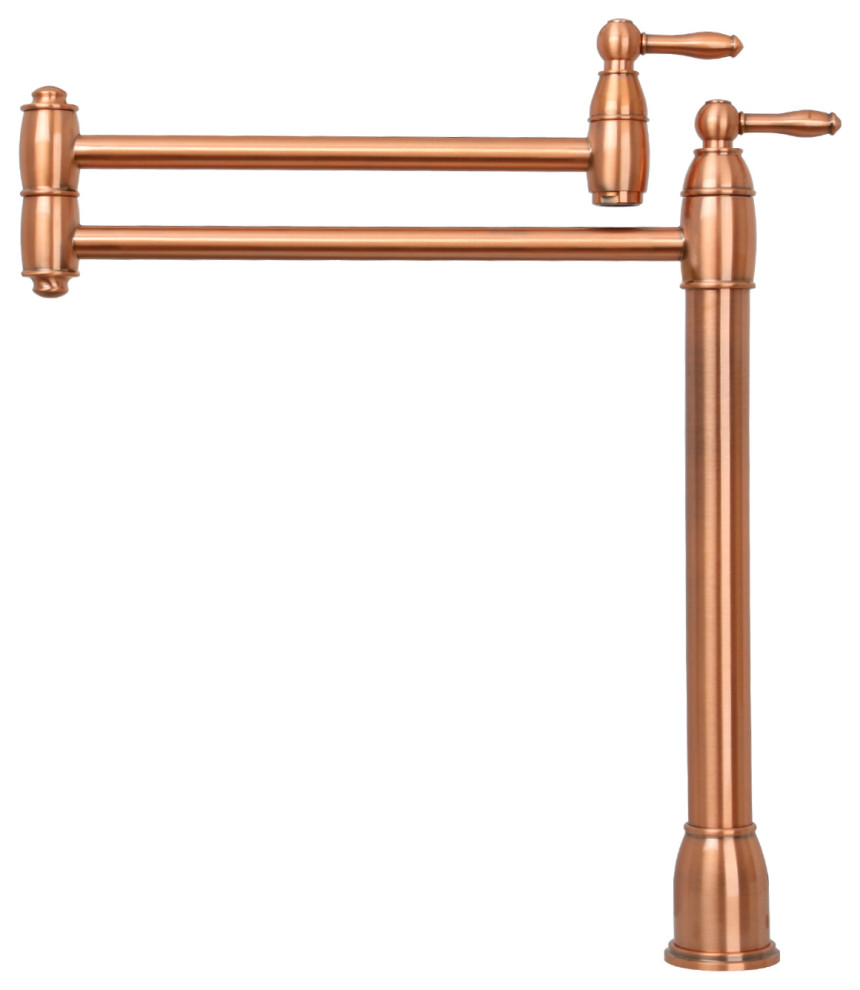 Copper Pot Filler Kitchen Faucet Deck-Mounted - Traditional - Pot ...