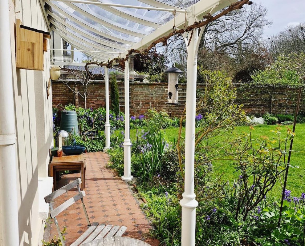 Traditional Column Veranda with Glass Canopy Roof - Traditional ...